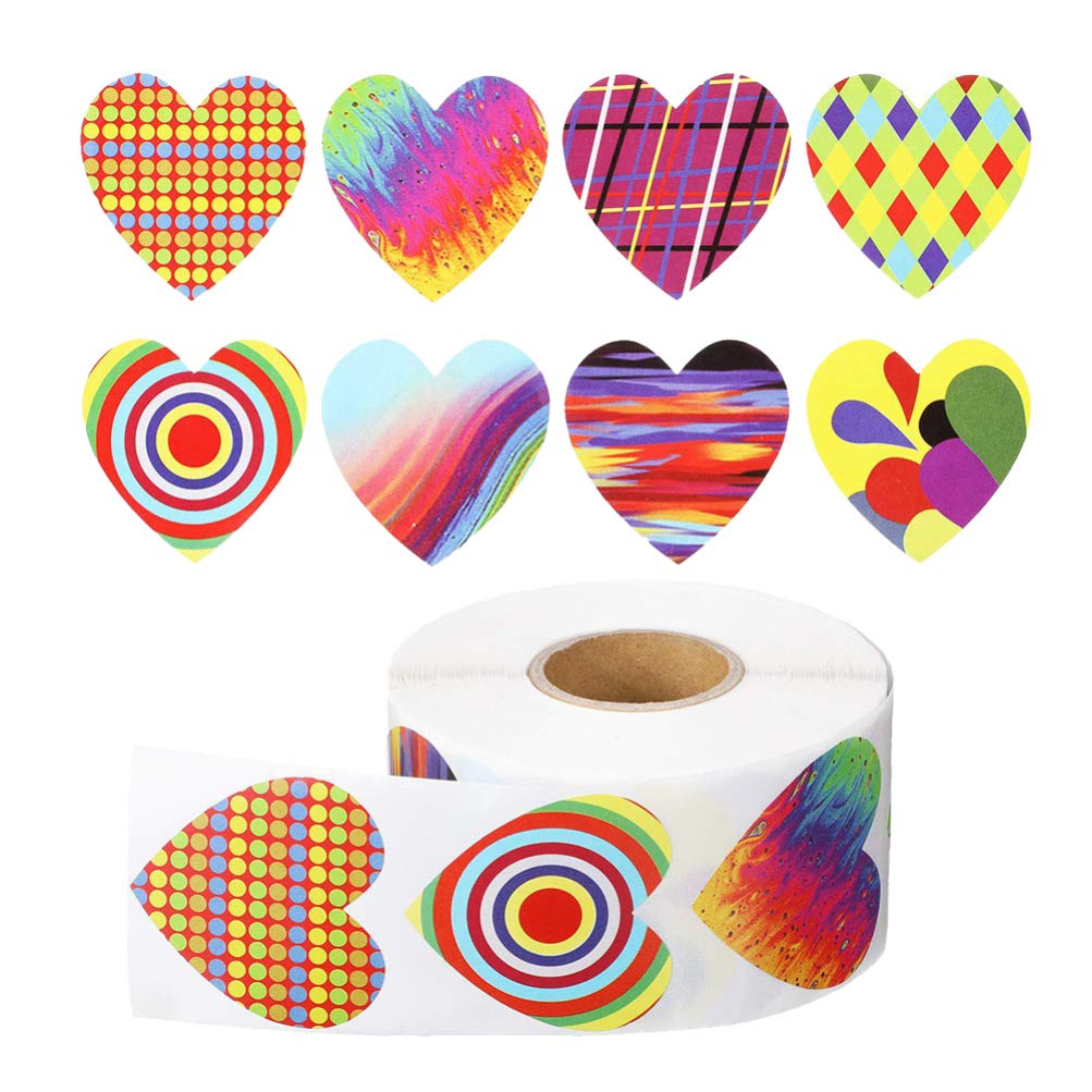 EXCEART 1 Valentines Day Paperwork Sticker Decor Food Small Heart Stickers Love Heart Stickers Tag Stickers Valentine s Day Stickers Kids Decor Baking Supplies Heart-Shaped Child