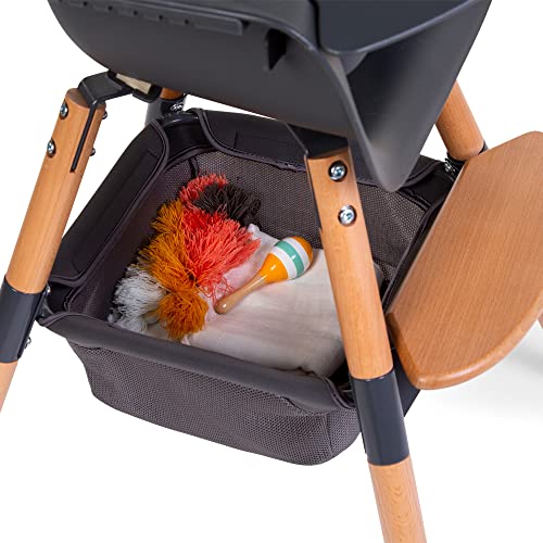 Childhome Evolu One.80° High Chair Mesh Storage Basket, Mesh Storage Basket for 2 in 1 Baby High Chair with 180° Swivel, Storage Bin, Storage Solution, High Chair Sold Separately, Anthracite