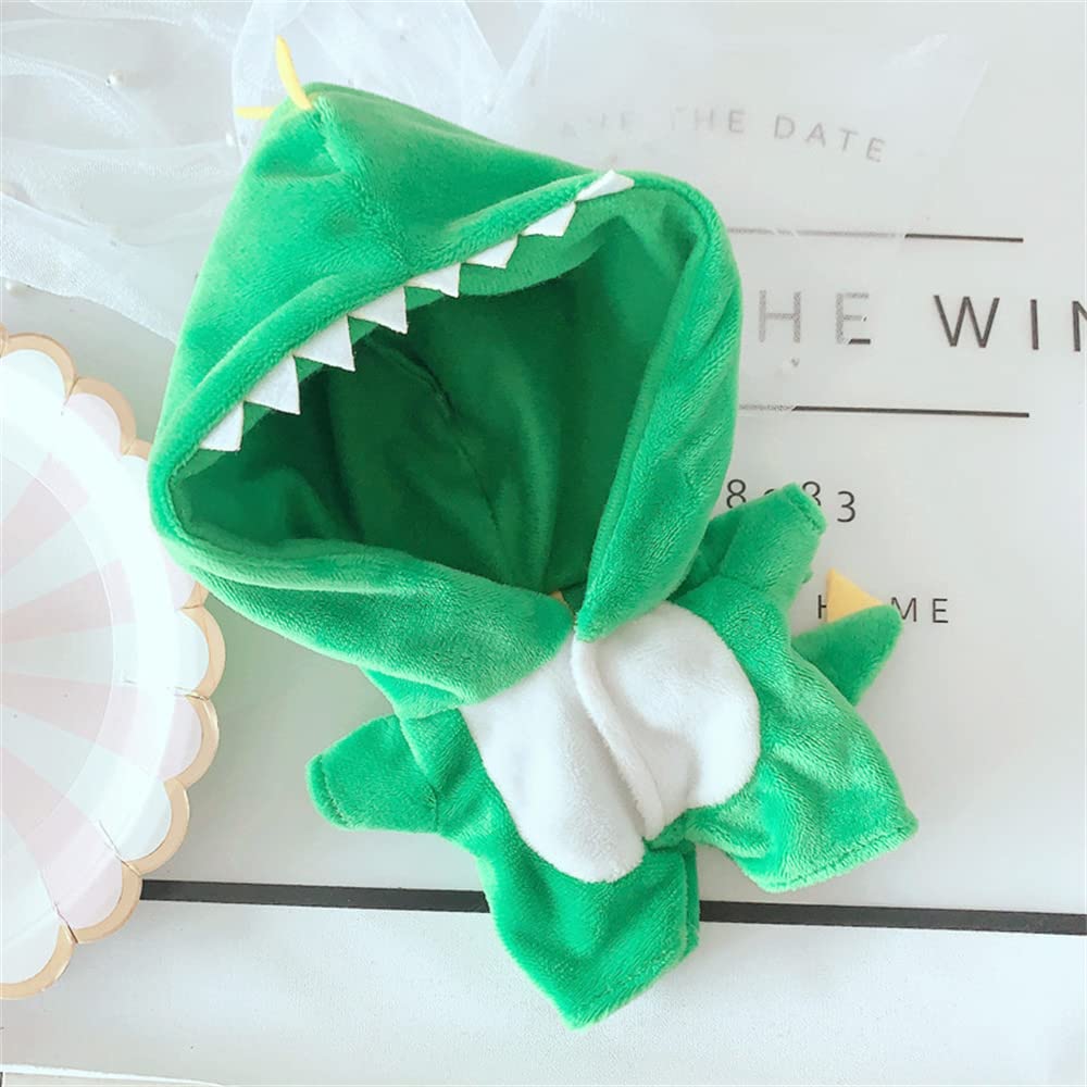 20cm /8" Doll Plush Doll's Clothes Animal one-Piece Garment Suit Pajamas Toys Dolls Accessories (Dinosaur)