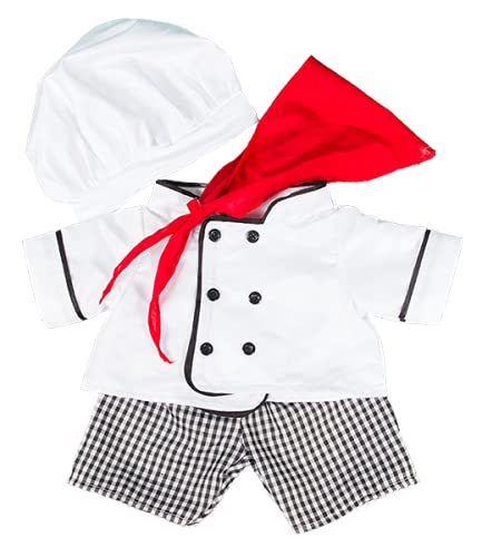 16 Inch Chef Uniform Complete Set β Teddy Bear Clothes Fits Most 14" - 18" Make Your Own Stuffed Animals - Includes Chef Uniform, Socks and Black Tennis Shoes for Your Teddy Bear!