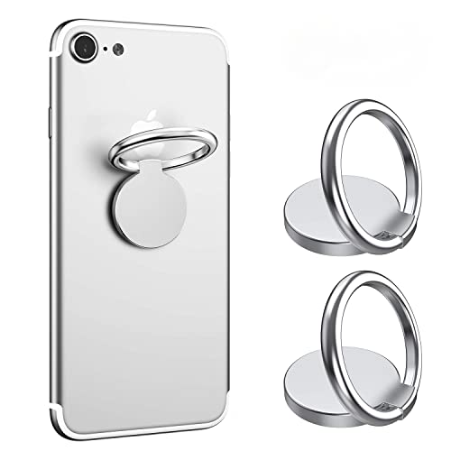 2PCS Cell Phone Ring Holder Finger Kickstand 360°Rotation Ring Grip Universal Mobile Phone Ring for iPhone X 8 7 Plus 6S 6, Samsung Galaxy S6 S7 S8 S8 Plus, Note, LG and All Other Phones(Gunmetal)