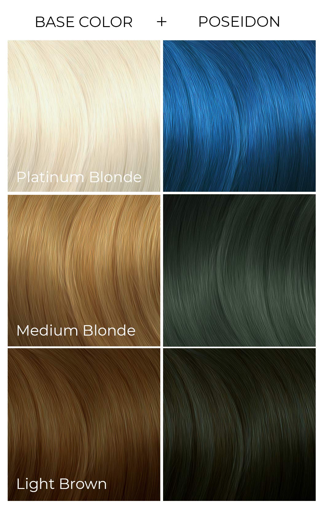 ARCTIC FOX Vegan and Cruelty-Free Semi-Permanent Hair Color Dye (8 Fl Oz, POSEIDON)