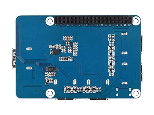 Waveshare USB 3.2 Gen1 HUB HAT, Compatible with Raspberry Pi 5/4B/3B/Zero/Zero W/Zero 2W/Pico/Pico W/Pico WH, 4X USB 3.2 Gen1 Ports, No Driver Required