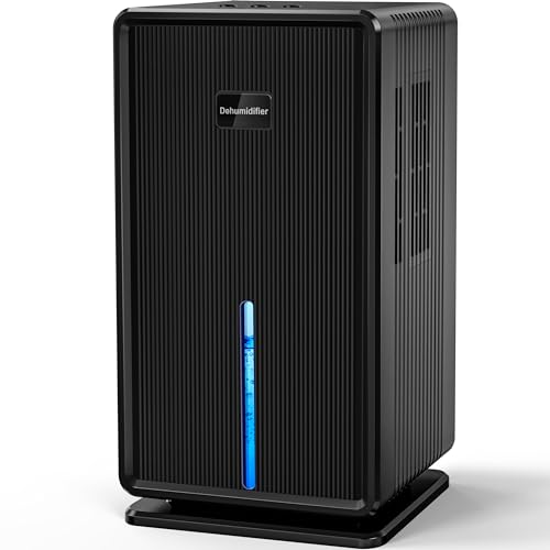 101oz Dehumidifiers for Home, Tiluza 750 sq ft Small Dehumidifier with 7 LED Colors and 2 Working Modes, Auto-off Dehumidifiers for Bedroom Bathroom Basements Closet RV