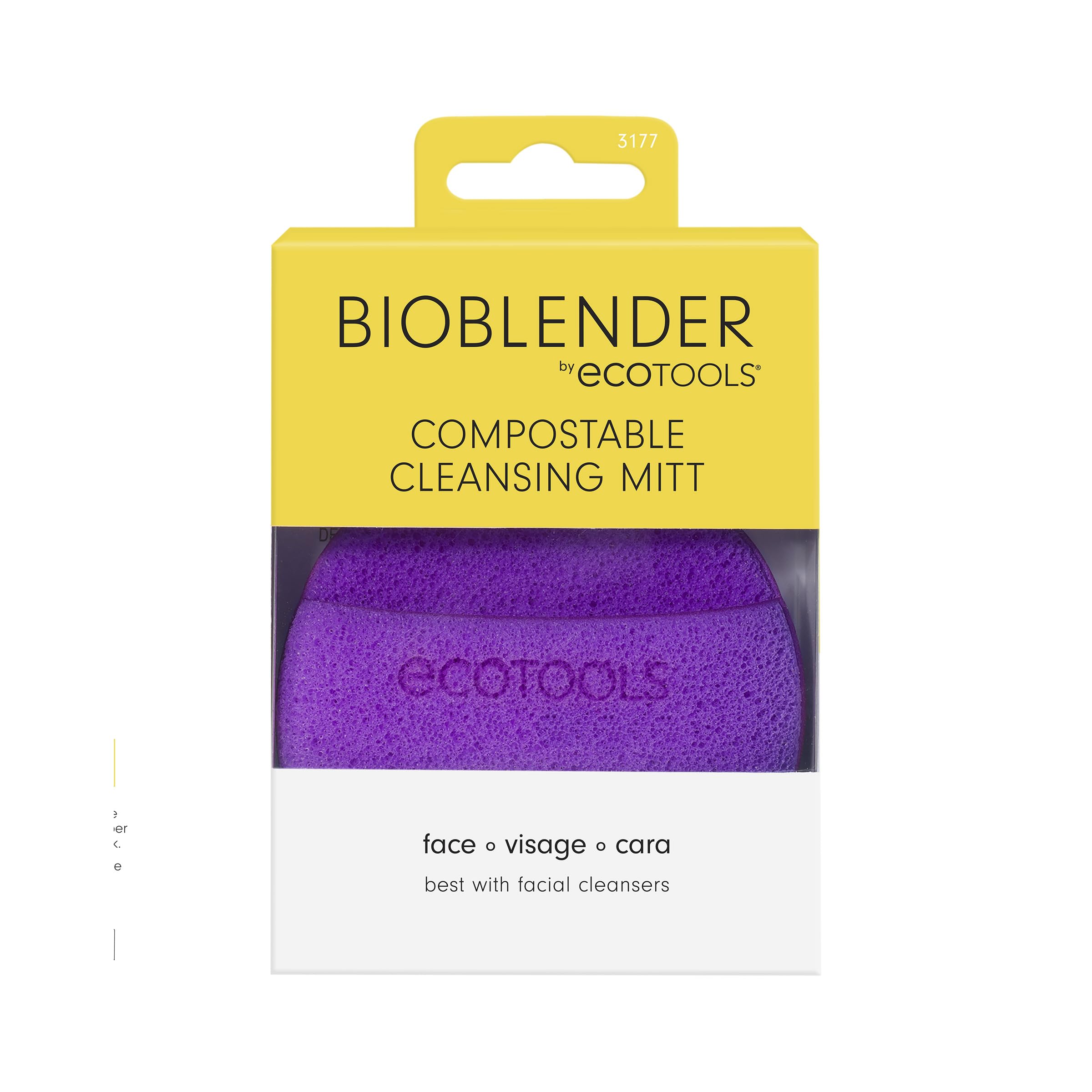 EcoTools Facial Cleansing Bioblender, Eco Friendly Compostable Face Sponge, for Facial Cleansers & Scrubs, Deep Cleansing & Exfoliating, Safe for Sensitive Skin, Cruelty Free & Vegan, 2 Count