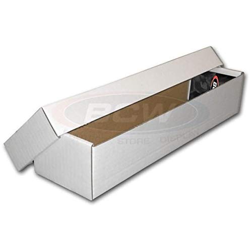 2 Boxes - BCW 800 Count Box with Lid - Corrugated Cardboard Storage Box - Baseball, Other Sport Cards, Gaming & Trading Card Collecting Supplies
