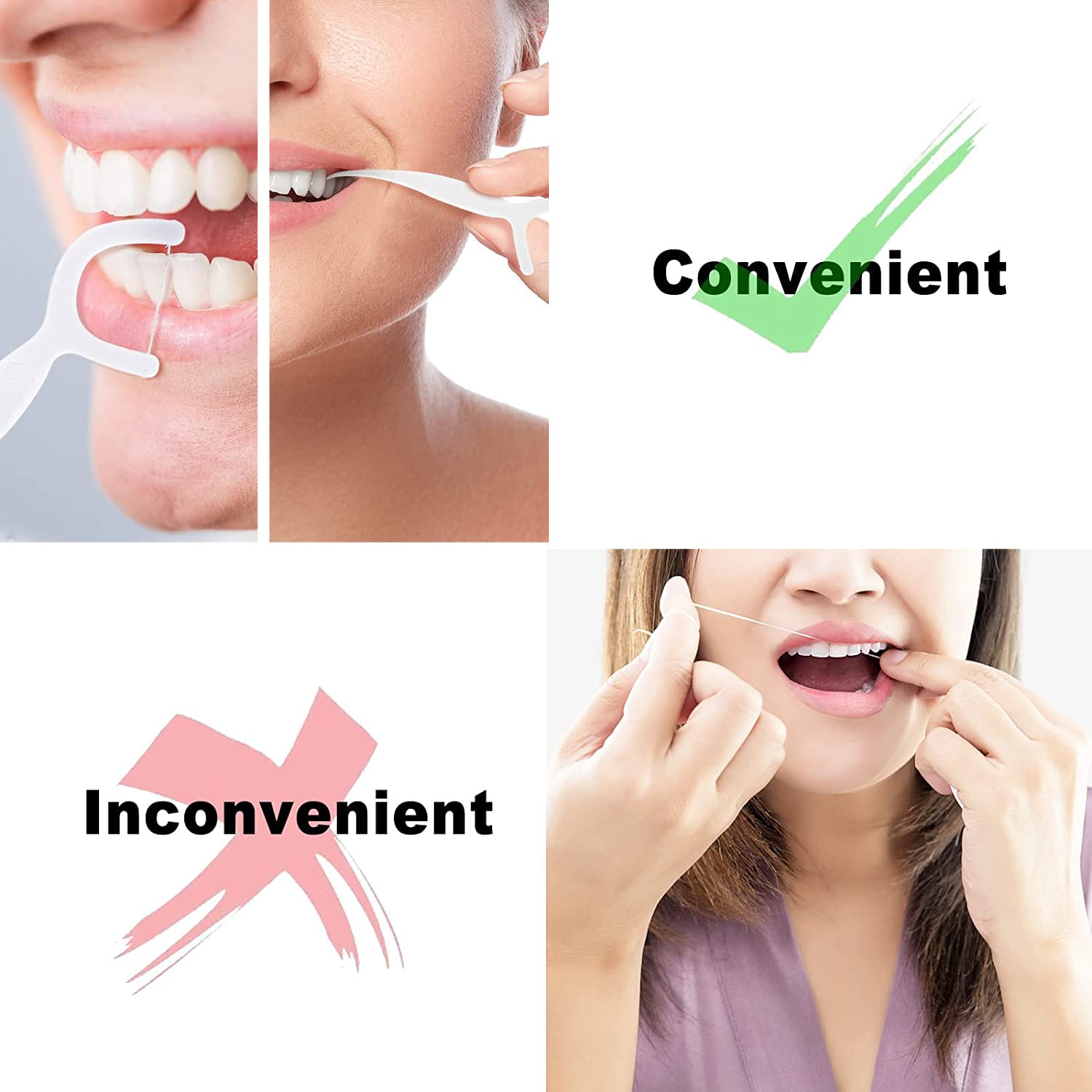 236PCS Dental Floss Picks Flosser Dispenser Dental Floss Case Travel Floss Case Toothpicks Sticks Superfine Dental Picks for Teeth Cleaning