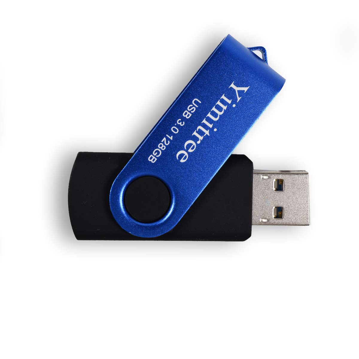 128GB USB 3.0 Flash Drive, Ymitree Pen Drive Thumb Drive Pendrive Rotate 360 Degrees USB Memory Stick Jump Drive (Blue)