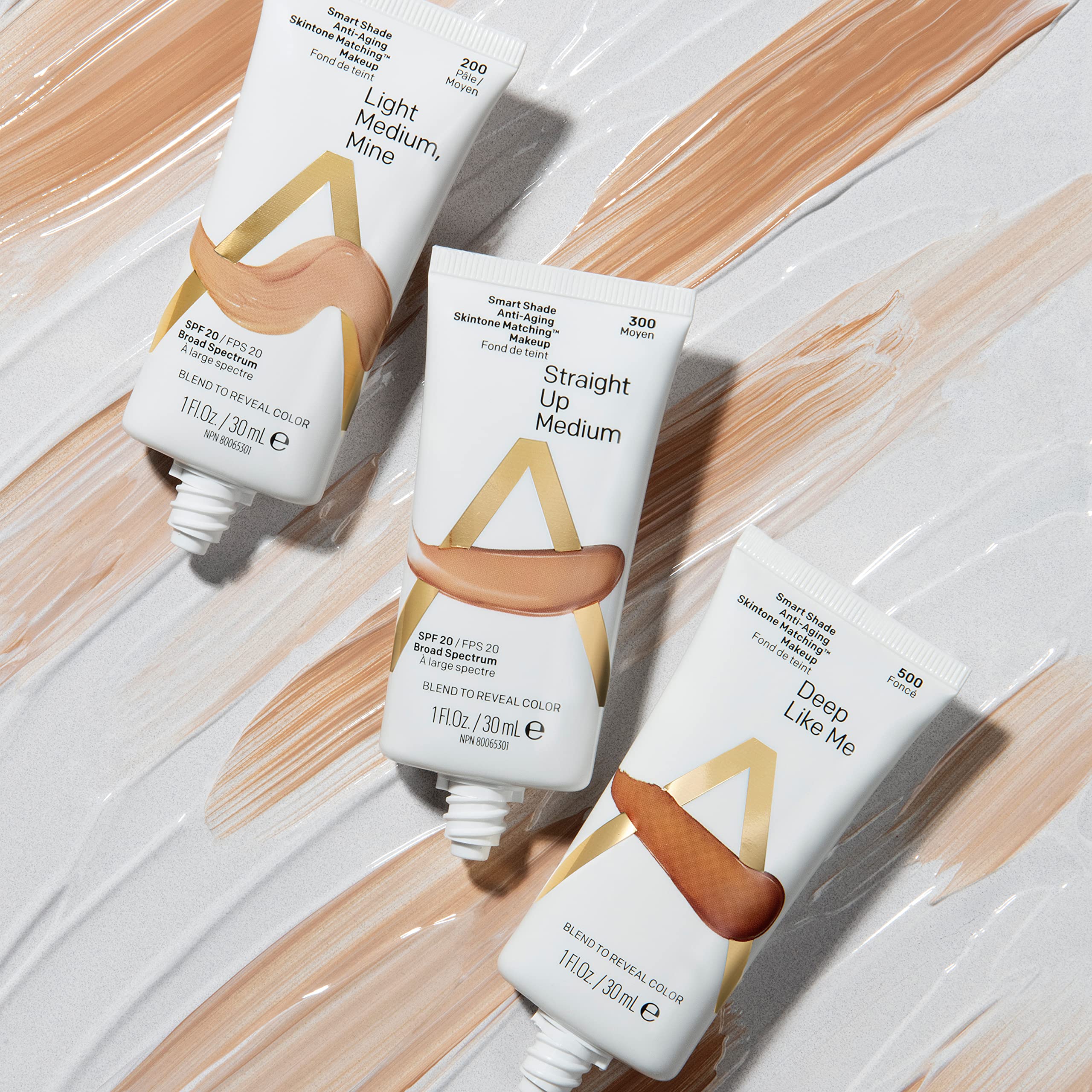 Almay Smart Shade Anti-Aging Skintone Matching Makeup, Medium Coverage Natural Finish Foundation with SPF 20, Hypoallergenic, Dermatologist Tested, 200 Light Medium Mine, 1 oz