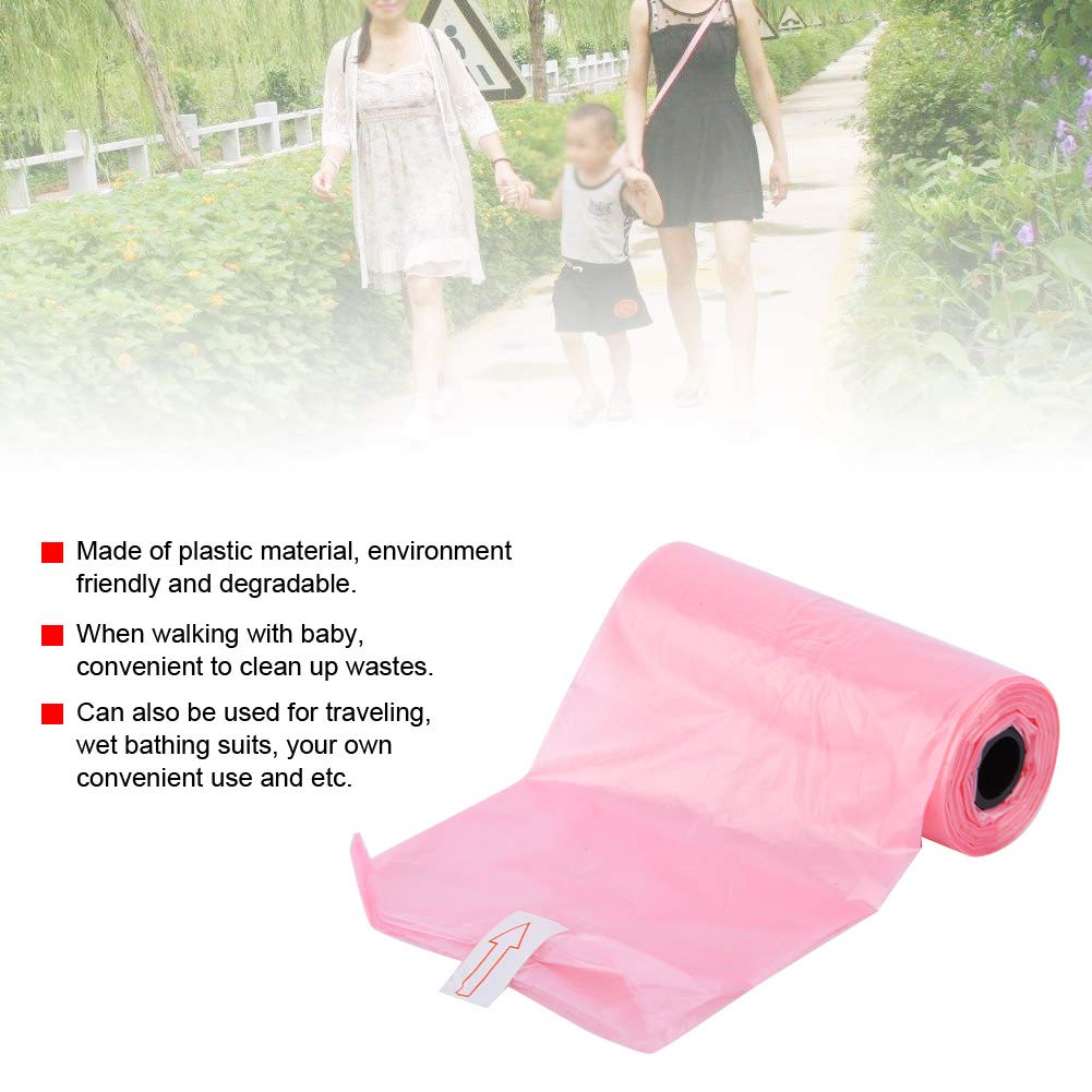 20 Rolls Diaper Bags, 28 x 17 x 2 cm Diaper Bag Waste Pick Up Bag for Newborn, Helpful Baby Item,