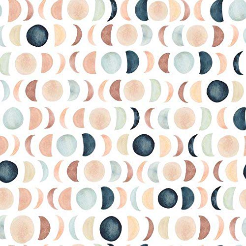 Toki Mats | Waterproof Cover Included Organic Mega Play Mat 55 Inches x 55 Inches | Lunar Phases |Padded Play Mat with Included Cotton Removable Washable Cover