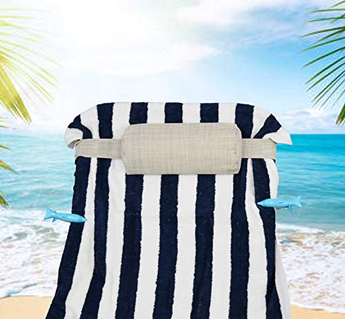 Home-X Dolphin Beach Towel Clips, Pool Accessories, Towel Holder Chair Clips - Set of Two - 5" L x 3" W