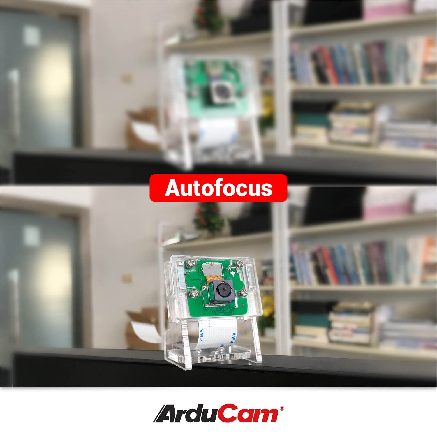 Arducam Motorized Focus Pi Camera, Autofocus for Raspberry Pi Camera Module, Motorized Lens, Software Precise Manual Focus, OV5647 5MP 1080P