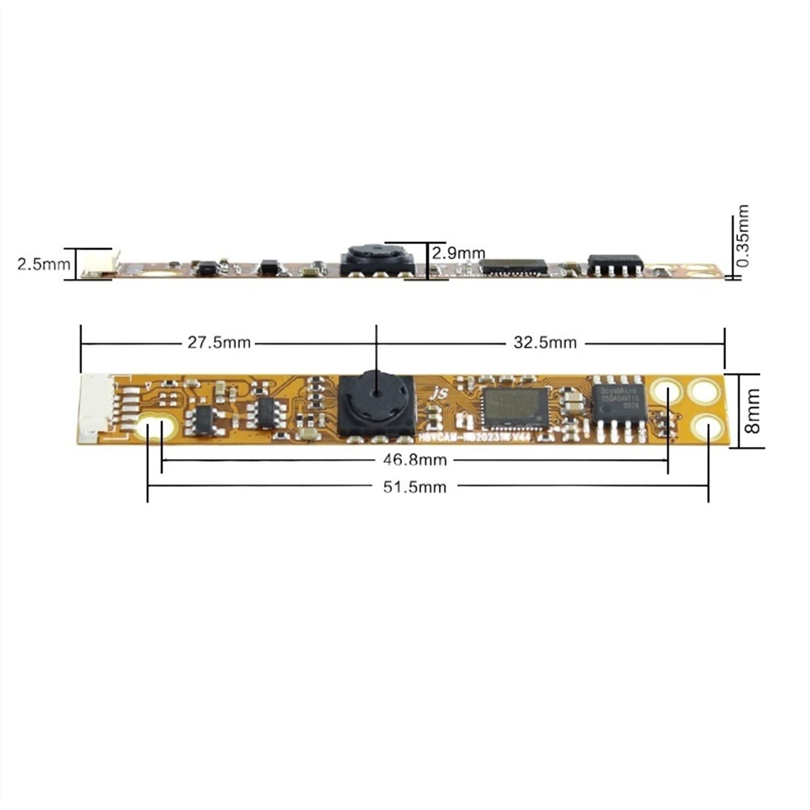 1MP 720P HD All-in-one Advertising Machine QR Code Scanning Camera Module OV9726 Module (Color : V44 Steel Sheet no Wiring, Size : 1MP)