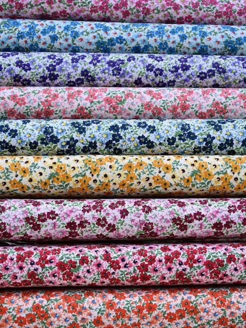 18 Pieces Fabric Cute, Beautiful 2.5 inch Prairie Flower Jelly Roll, Cute 100% Cotton Fabric Quilting Strips 2.5"