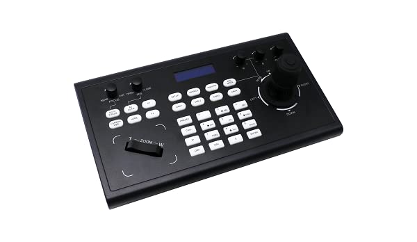 Zowietek PTZ Camera 4D Joystick Controller PoE| PTZ Universal Keyboard | Visca PELCO-D/P | RS232 RS422 RS485 | Controller for NDI PTZ Camera Live Streaming in Church, Meeting, Video Conference