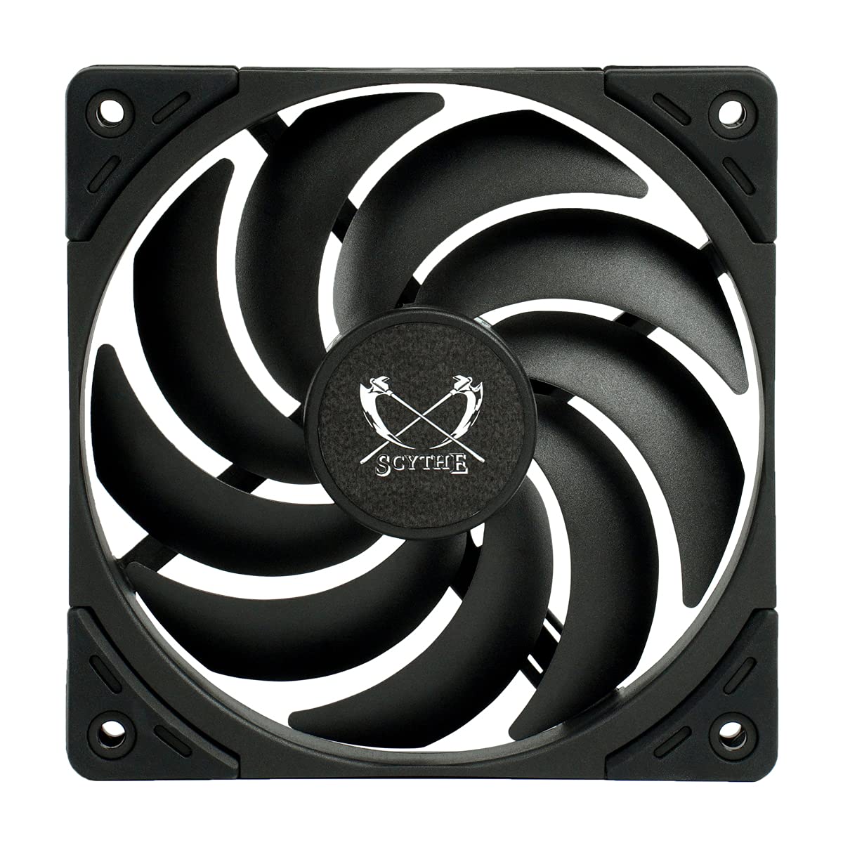 Scythe Wonder Snail 120 PWN - 2400 RPM, 120mm x 25mm Static Pressure Optimized High-Performance Computer Case Fan, Fluid Dynamic Bearing, 4-Pin Connector, Single Pack, Black