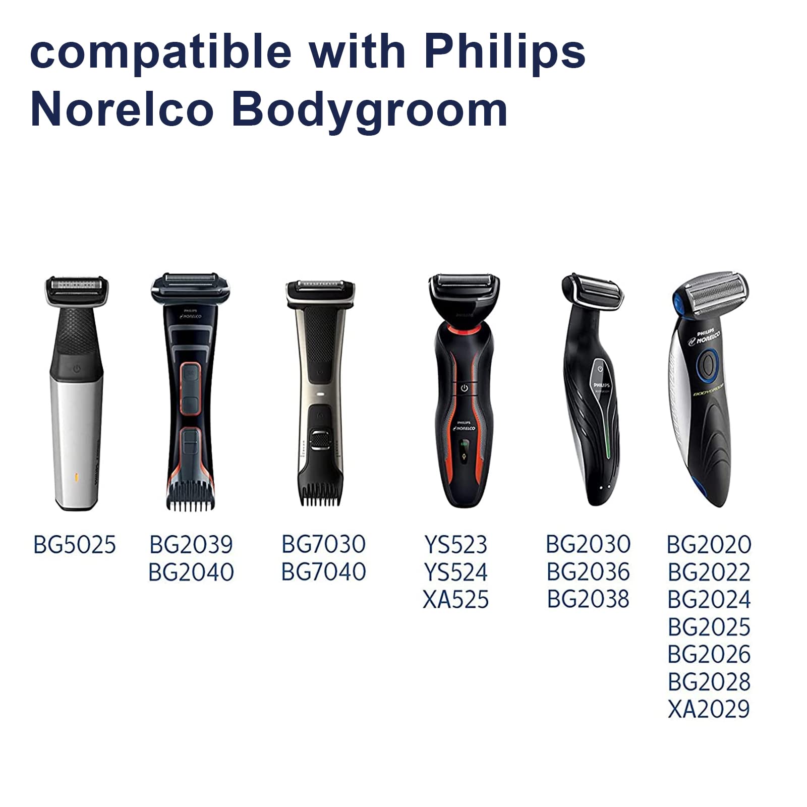 2 PACK BG2000 Shaver foil Head replacement Compatible with Philips Norelco Bodygroom BG7040 BG7030 BG5025 BG2039
