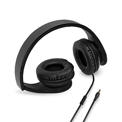 EONON Active Noise Cancelling Headphones Wired, Over Ear with Mic, Sound Cancelling Headphones Foldable Lightweight L0326/C1100A/C1100B/L0299A/L0322/L0325 Car DVD Player - A0136B(Black)