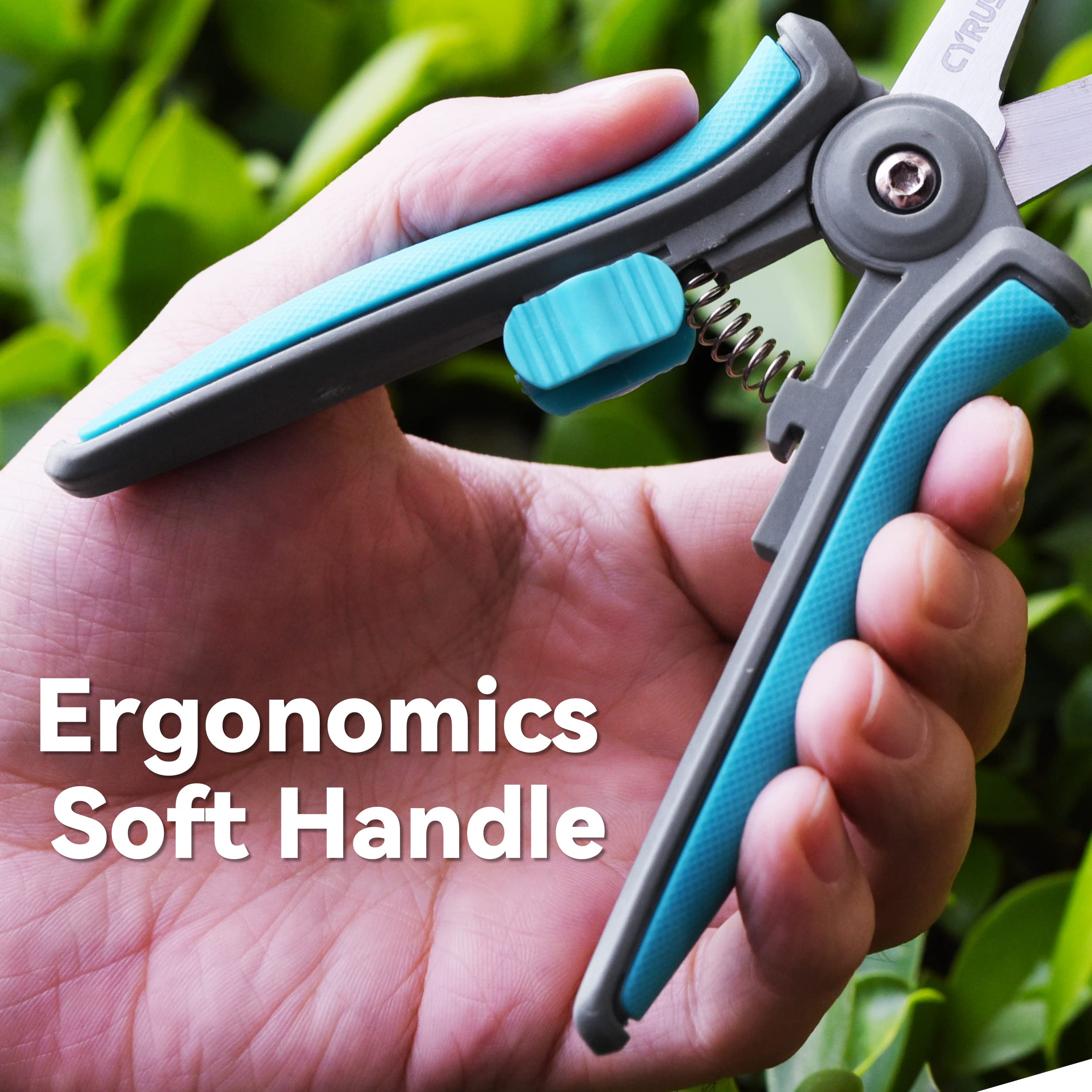 2Pcs Garden Shears Pruner Secateurs & Pruning Scissors Flower Sharp Gardening hand tools Florist Bonsai Cutters Plant Floral Snips