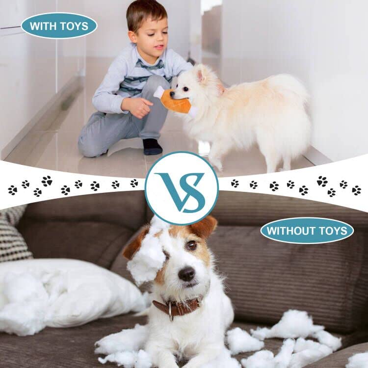 BUIBIIU Dog/Puppy Teething Toys, Assorted Chew Toys, 6 ct