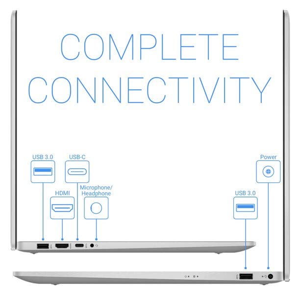 HP 2023 17.3'' FHD IPS Laptop PC Intel 4-Core i5-1135G7 Iris Xe Graphics 12GB DDR4 256GB NVMe SSD HDMI WiFi AC BT4.2 USB-C Backlit Keyboard Webcam Natural Silver Windows 10 Pro w/RE 32GB USB