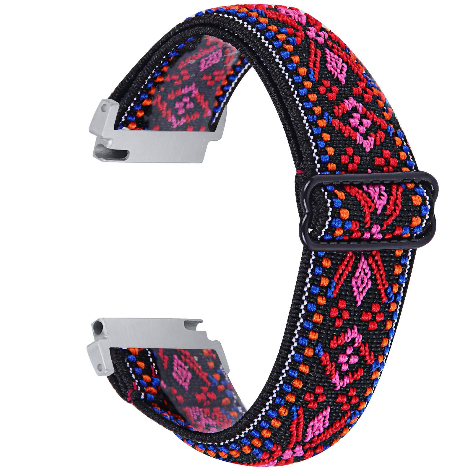 Elastic Bands Compatible with Fossil Gen 5 Julianna/Carlyle/Garrett HR Band, 22mm Quick Adjustable Stretchy Nylon Loop Wristband Replacement Soft Straps for Fossil Gen 5 Women's Smartwatch