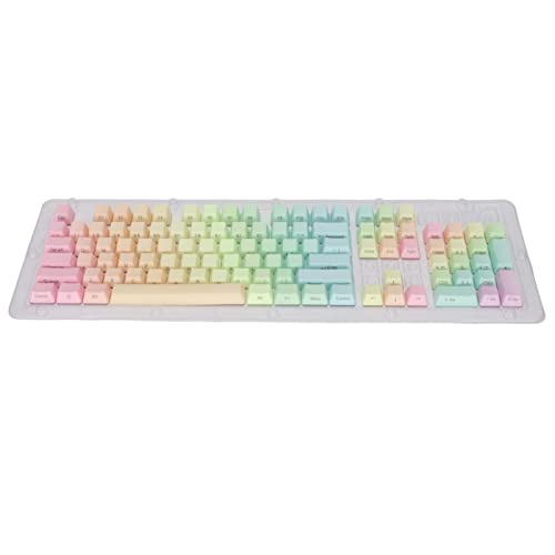 104Pcs PBT Keycaps Keycap Set,Colorful DIY Keycaps for Mechanical Keyboard,Ergonomic Matte Appearance Design,Gaming Keyboards Keycaps Replacement