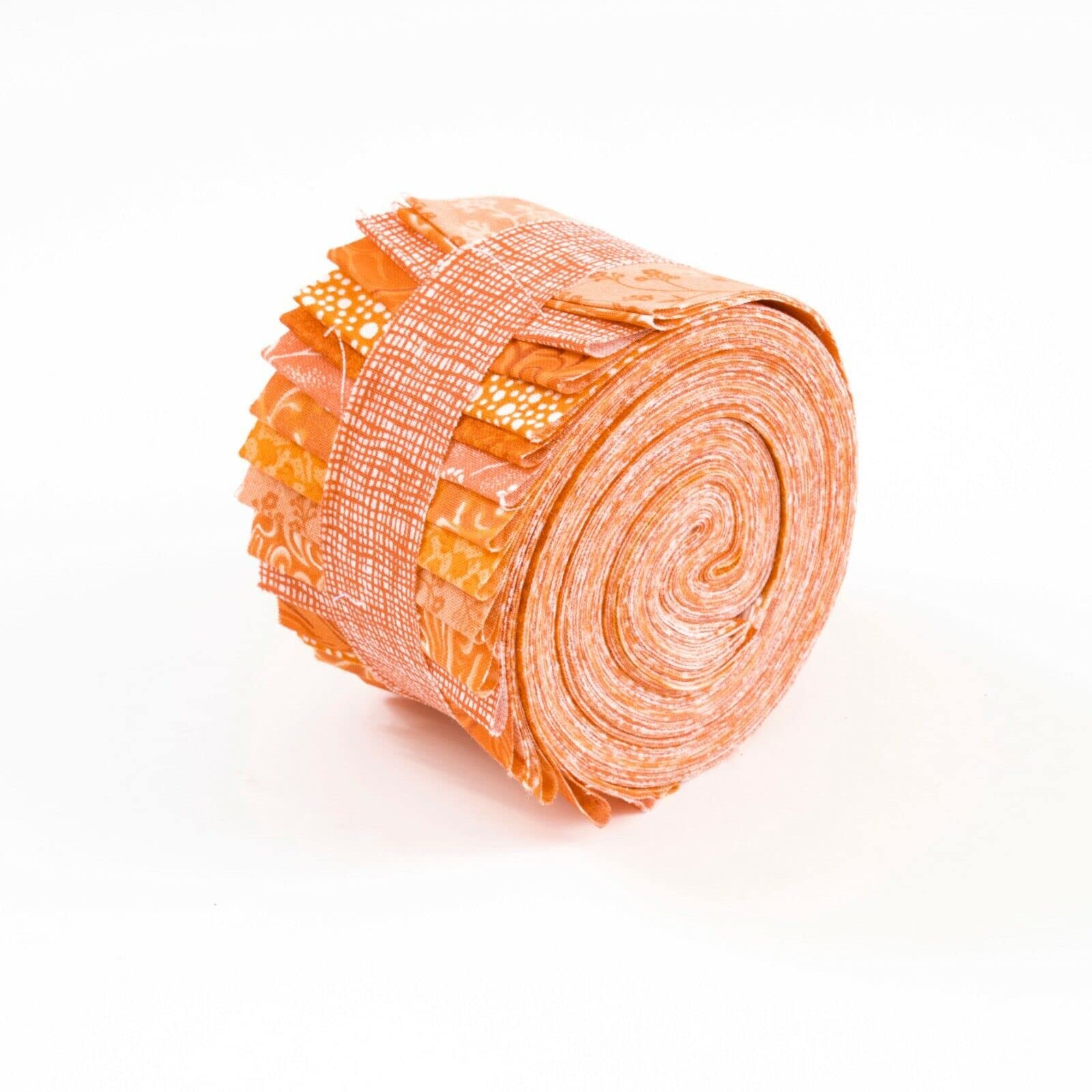 18-pc It's All Orange Jelly Roll 2.5" pre-Cut 100% Cotton Fabric Quilting Strips