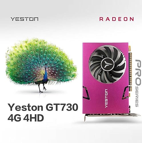 Yeston GT730 4GB 4HDMI Gaming Graphics Cards ,128 bit DDR3 993/1600MHz 4-Screen Graphics Card Support Split Screen 10bit Color Depth HDR with 4 HDMI Ports
