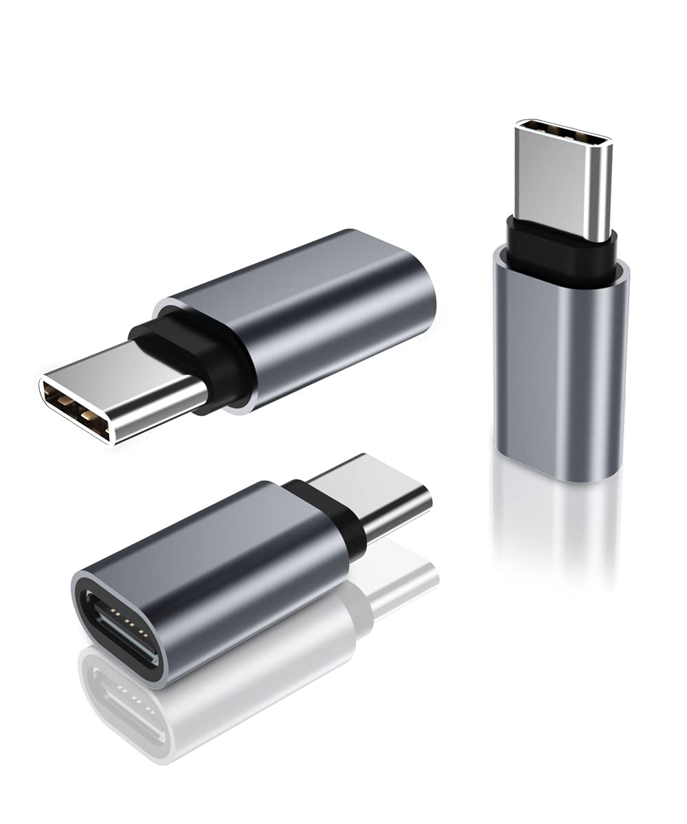 Basesailor USB Type C Extension Adapter 3-Pack,PD USBC 3.1 Gen2 Female to Male Extender Converter,Thunderbolt 3 Extended Connector Compatible for Otterbox Case,iMac,MacBook Pro,Air,Samsung Dex Station