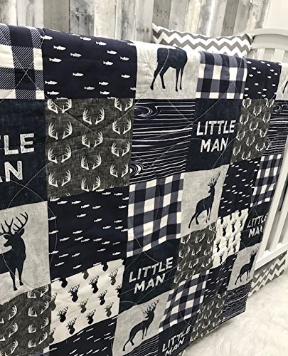Baby Chevron, Baby Bedding, Woodlands, Buck, Buffalo Plaid, Neutral, Crib Bedding, Nursery Room, Babylooms