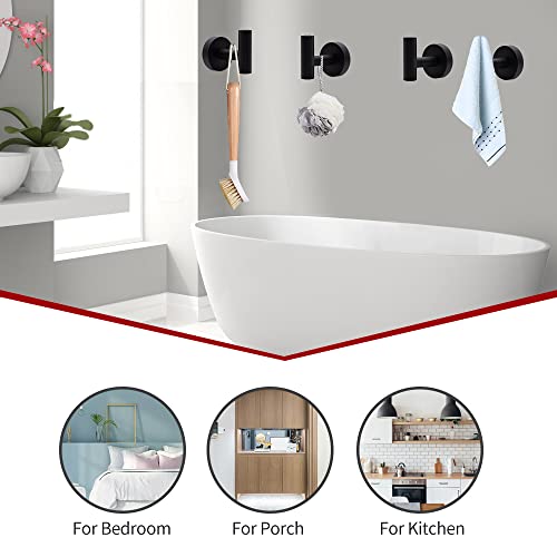 5/10/20pcs Bathroom Hardware Set, Matte Black/Brushed Nickel/Brushed Gold Bathroom Hardware Set, Including 16" Hand Towel Bars, Toilet Paper Holders, Towel Rings, Robe Towel Hooks (5pcs, Black)