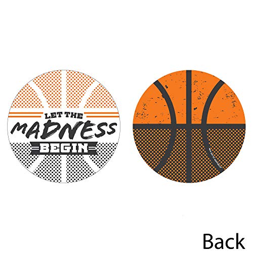 Big Dot of Happiness Basketball - Let The Madness Begin - Decorations DIY College Basketball Party Essentials - Set of 20