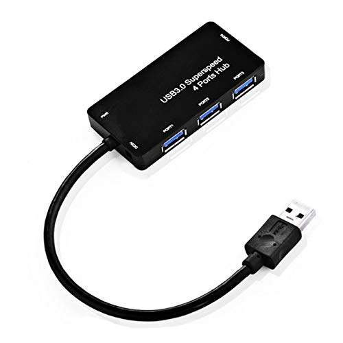 Lysee Plug & Connectors - Mini USB 3.0 Hub 4 Port USB Hub 5Gbps Super-Speed USB Splitter Adapter Computer Periphearls for PC Laptop Notebook - (Color: White)