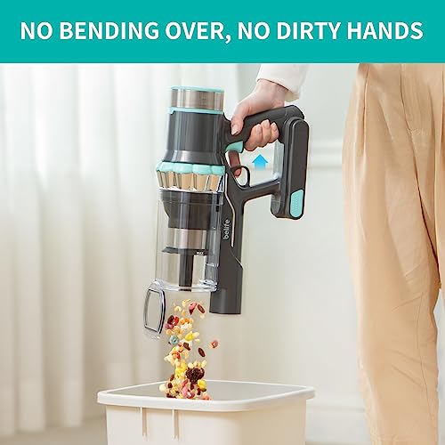 Belife Cordless Vacuum Cleaner, 2 Battery Stick Vacuum with Max 80mins Runtime,