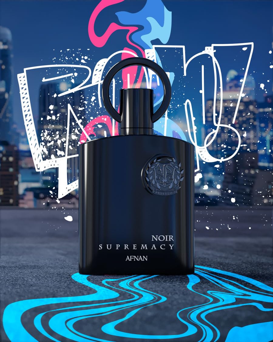 Afnan Supremacy Noir Eau de Parfum for Men, 3.4 Fl. Oz