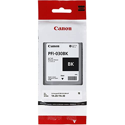 Canon imagePROGRAF TA-30 5-Color 36" Large Format Printer PFI-030 Pigment Black Ink Tank, 55ml