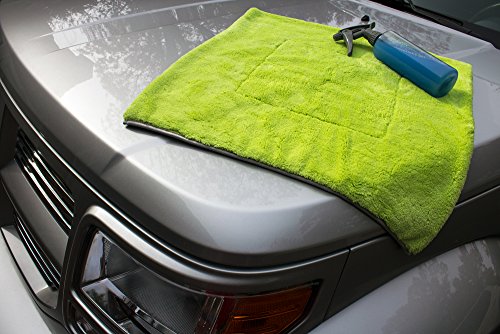 Autofiber [Motherfluffer] Mega Plush Rinseless Car Wash Towel 16"x16" - 2 Pack (Green)