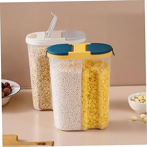 Alipis 3 Pcs Storage Tank Plastic Storage Bins Pet Food Plastic Storage Boxes Storage Boxes with Lids Kitchen Storage Bins Airtight Cereal Container Seal Box Kitchen Storage Boxes Grid Pp