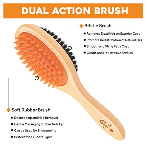crbn Short Hair Dog Brush - Pet Brushing Comb for Short Hair Coats β Detangling and Shedding Coat Hair Remover