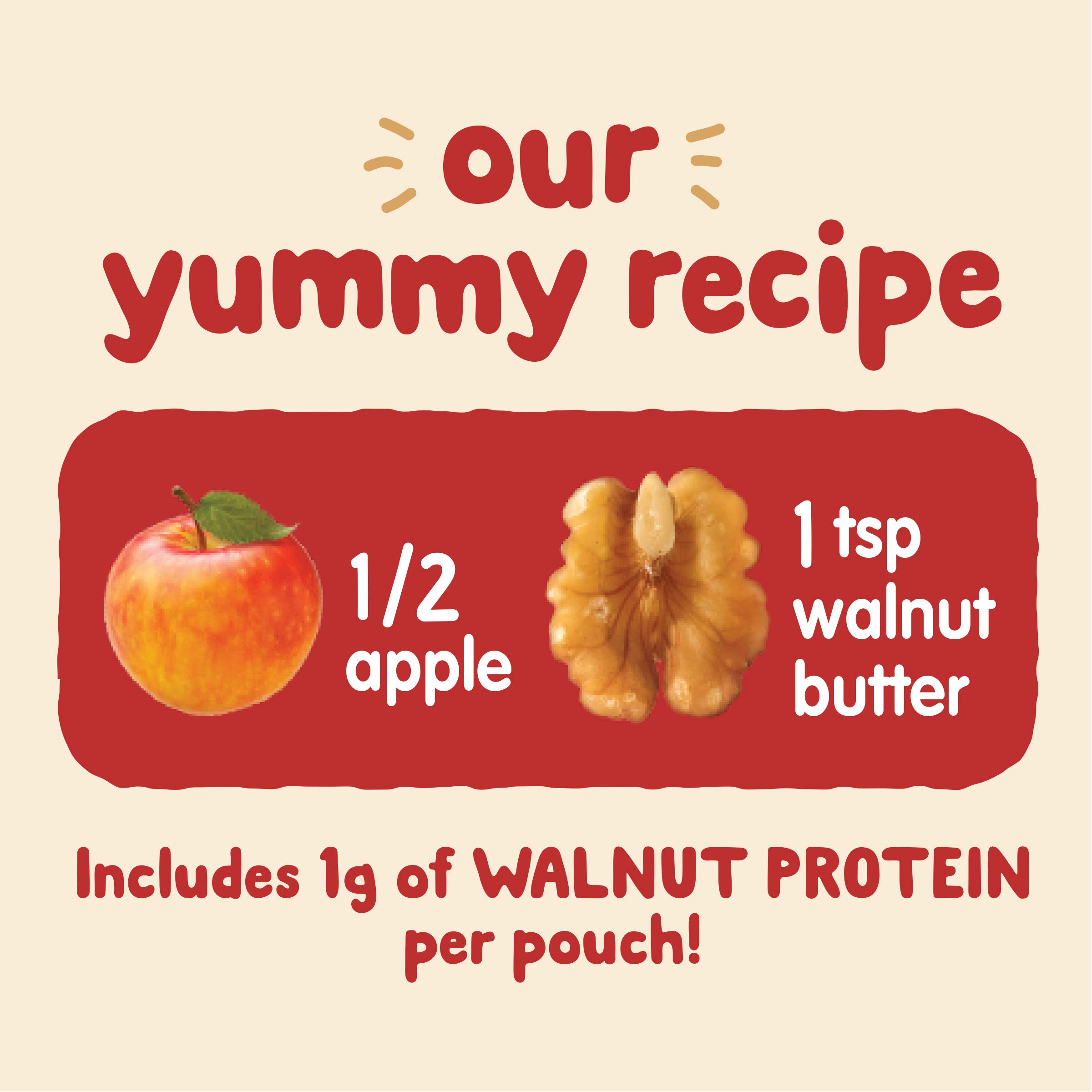 Happy Baby Organics Nutty Blends, Apple & Walnut Butter, 3 Ounce (Pack of 8)