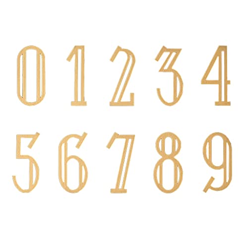 1pcs 0-9 Golden Brass Numbers Decorative Wall, 60mm DIY Digital Combination For Family Hotel Door Plank Dormitory Number (Color : Digit 8)