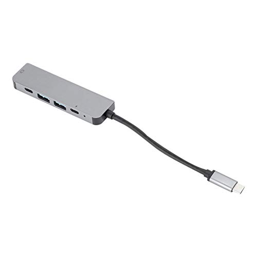 Not Easy to Damage Portable Durable Type‑C Hub Long Service Life High Definition Aluminum Alloy Materialf Expansion Dock for Mobile Phone
