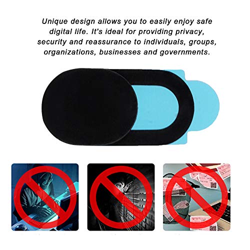 Qinlorgo Webcam Cover, Webcam Cover 0.8mm Webcamera Cover, for Tablets Smartphones(6 Pieces)
