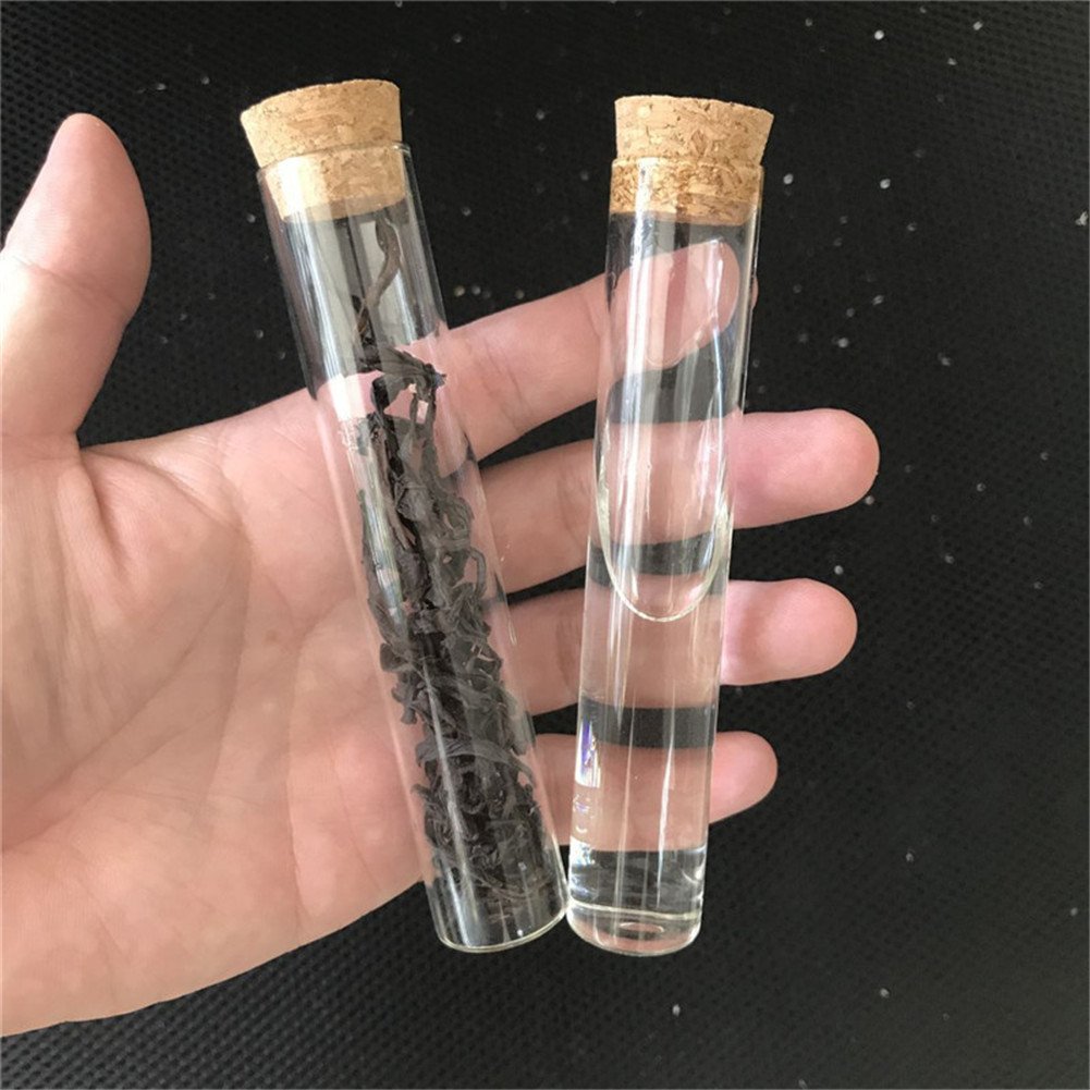 22120mm 30ml Empty Glass Transparent Clear Bottles with Cork Stopper Glass Vials Jars Storage Bottles Test Tube Jars 24pcs (24, 30ml)