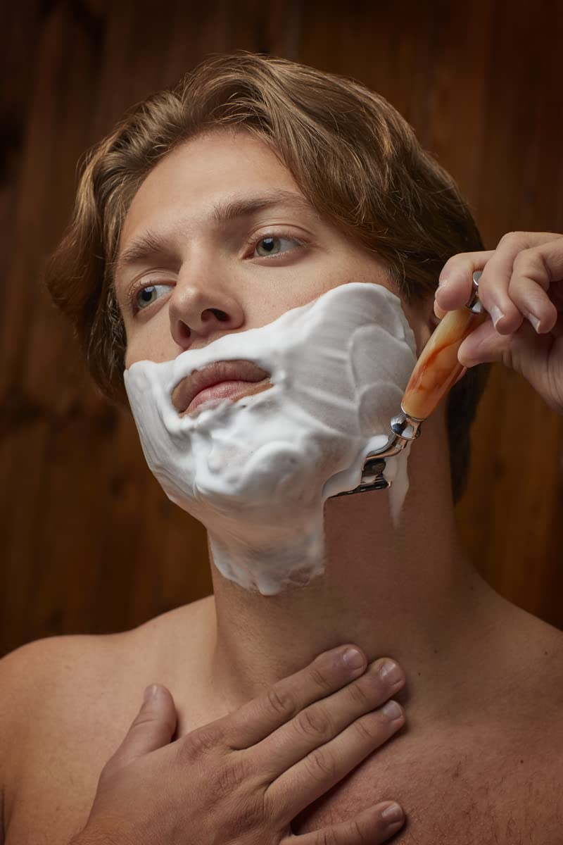 Union Razors SS1RZ Razor with Wood Tiger Eye Handle Brown