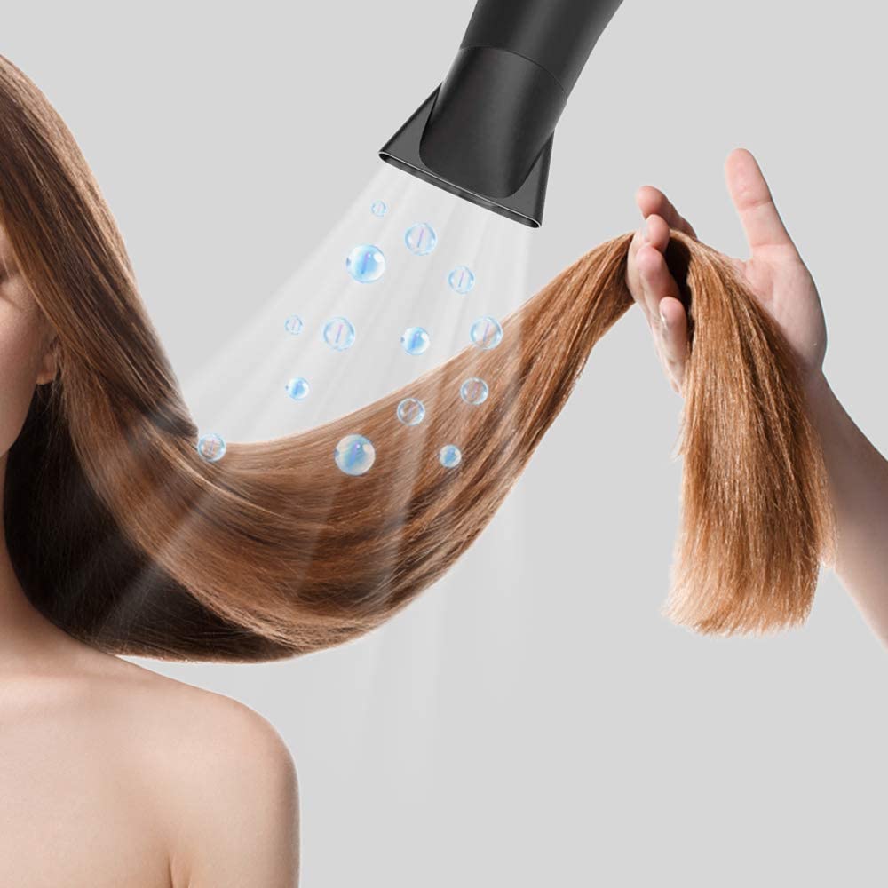 1875W Ionic Hair Dryer with Diffuser, Professional Powerful Fast Dry Blow Dryer with Concentrator Attachments, Adjustable 3 Heat & 2 Speed