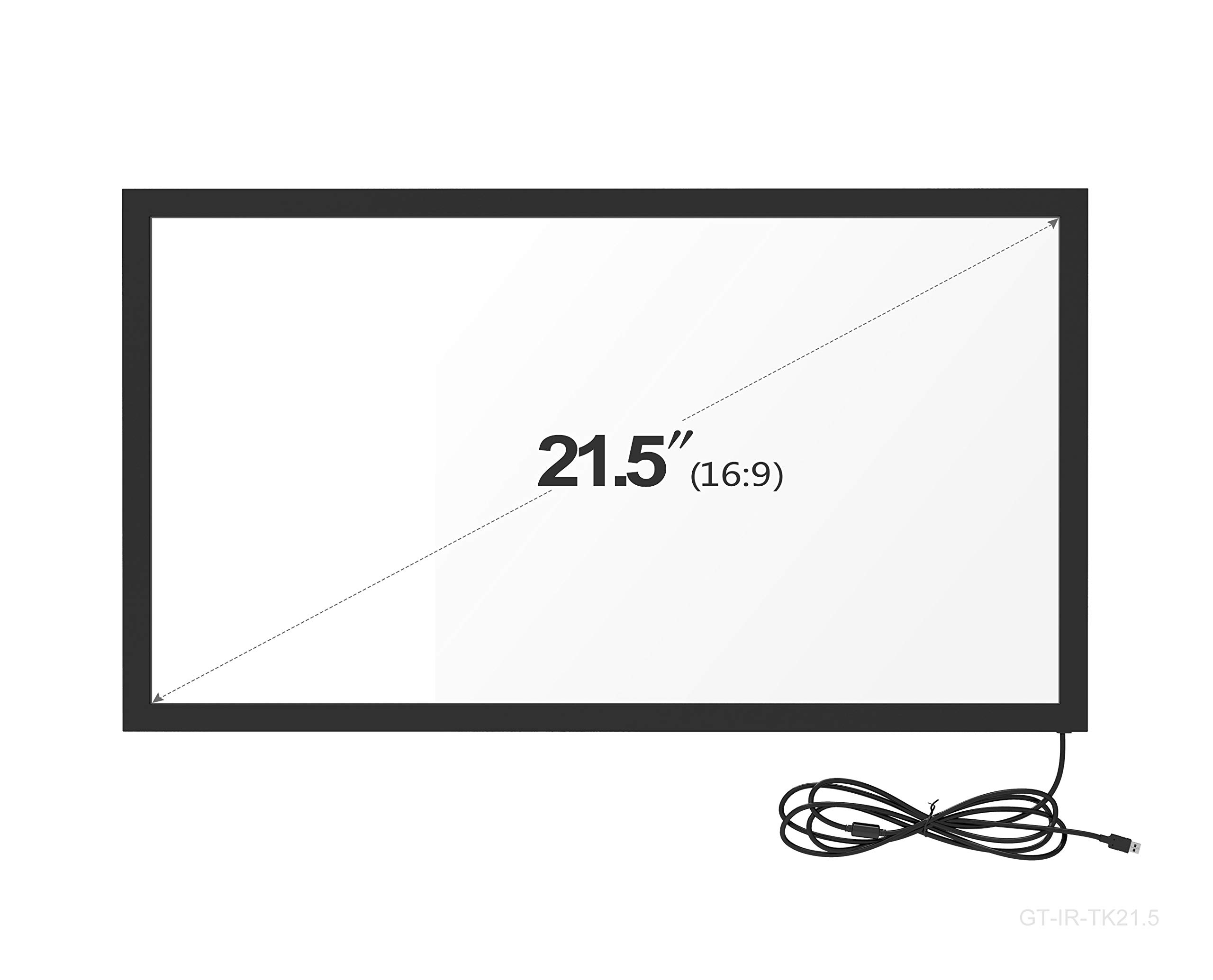 GreenTouch 21.5 Inch Multi Interactive Infrared Touch Frame, IR Touch Screen Overlay Kits, IR Touch Screen Panel Bezel with 3mm Tempered Glass…