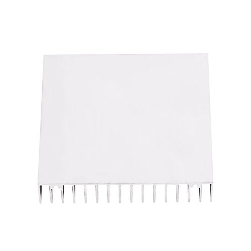 Aluminum Heat Sink Heatsink Module Cooler Cooling for Transistor Semiconductor Devices with 16 pcs Fins for Led Amplifier Transistor 3.93"(L) x 3.93"(W) x 0.7"(H) /100mm(L) x 100mm(W) x 18mm(H)